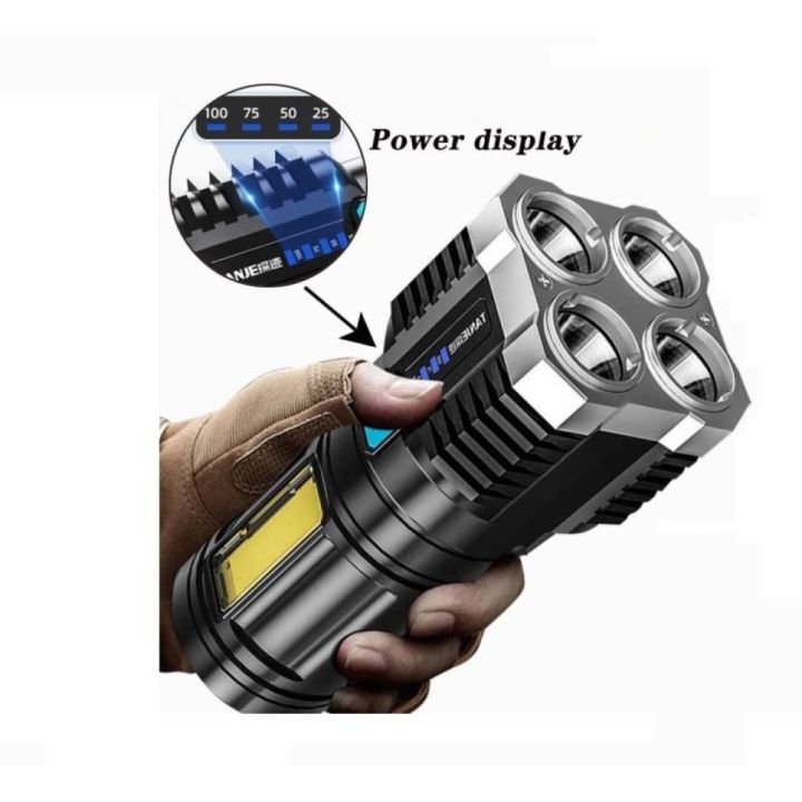 LS03 COB Flash Light Torch 4 Light Rechargeable | Daraz.com.bd