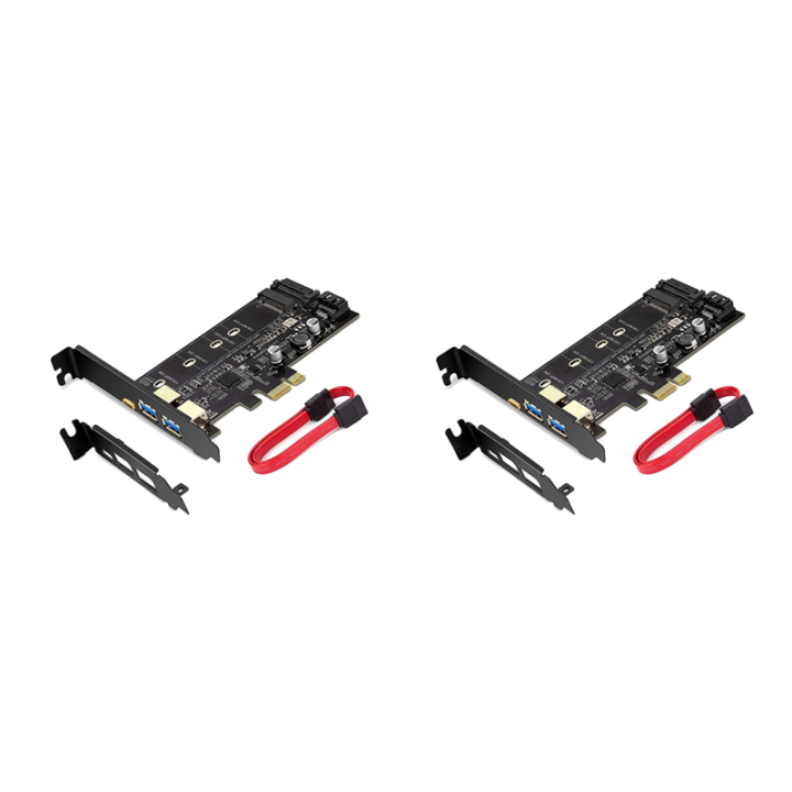 2X PCI-E to USB 3.0 PCI Express Card Incl.1 USB C and 2 USB A Ports, M ...