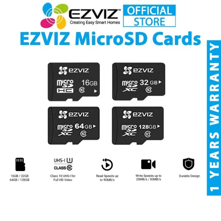 【Ready Stock+FREE Shipping+COD】Ezviz microSD Memory Card - 16GB/ 32GB ...