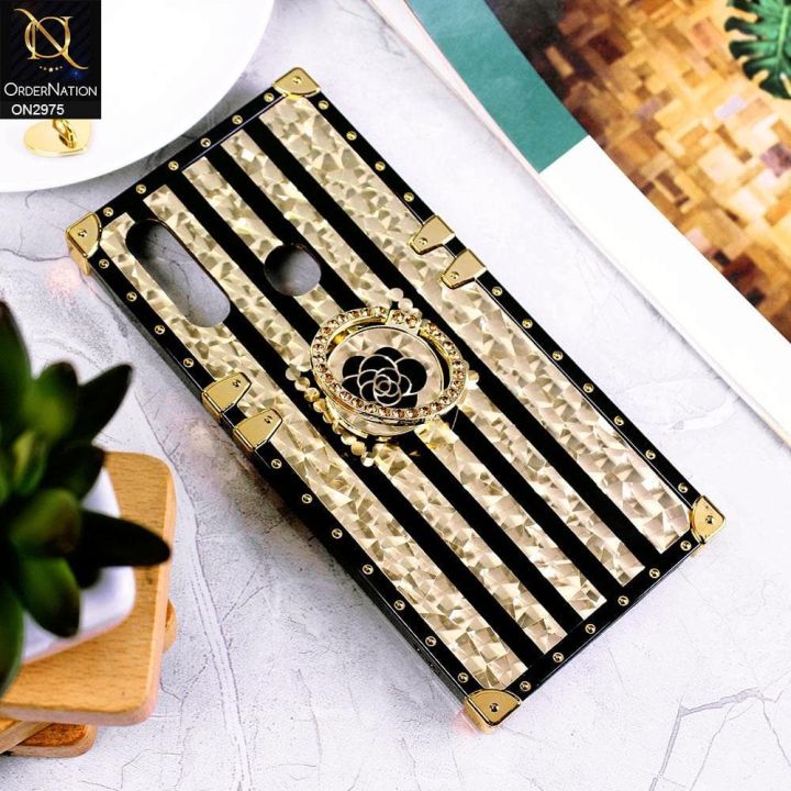 oppo a31 Cover - Design 2 - 3D Illusion Gold Flowers Soft Trunk Case ...