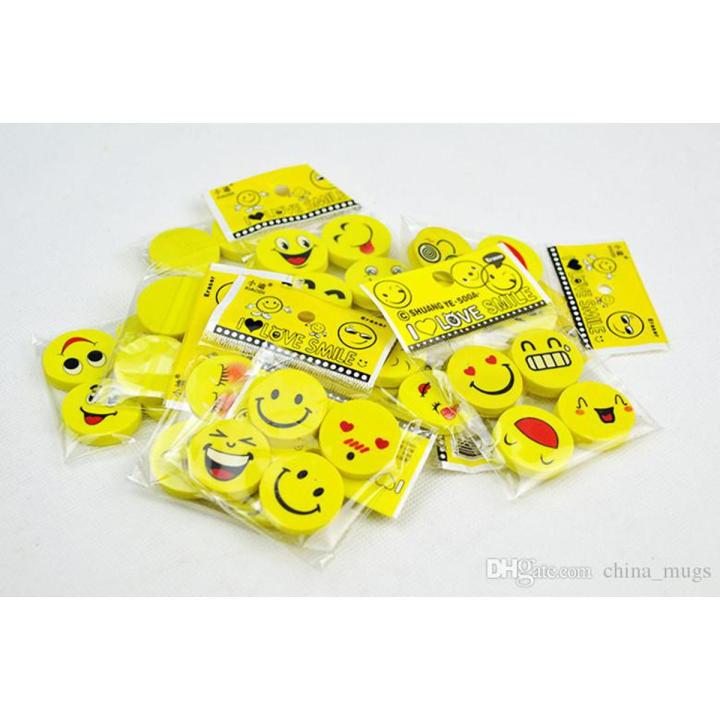 Smile Face Emoji Erasers- 16pcs | Daraz.com.bd