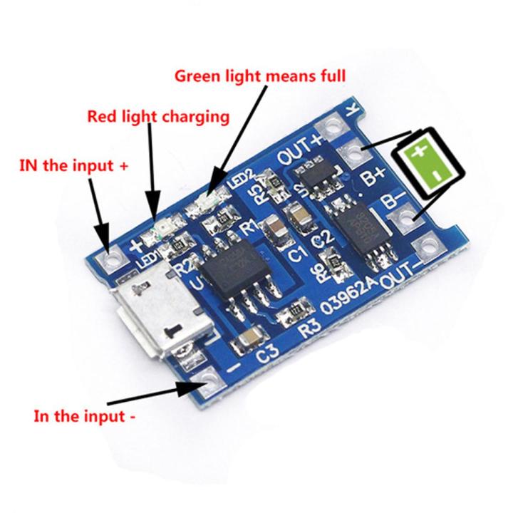 5V 1A Micro USB 18650 Lithium Battery Charging Board Charger Module ...