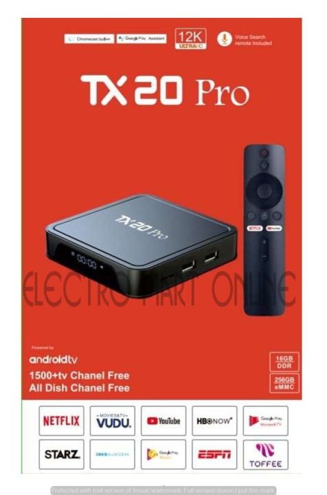 Android Tv box TX20 Pro 12k ULTRA HD 16GB ram 256 GB Storage Android 15 ...