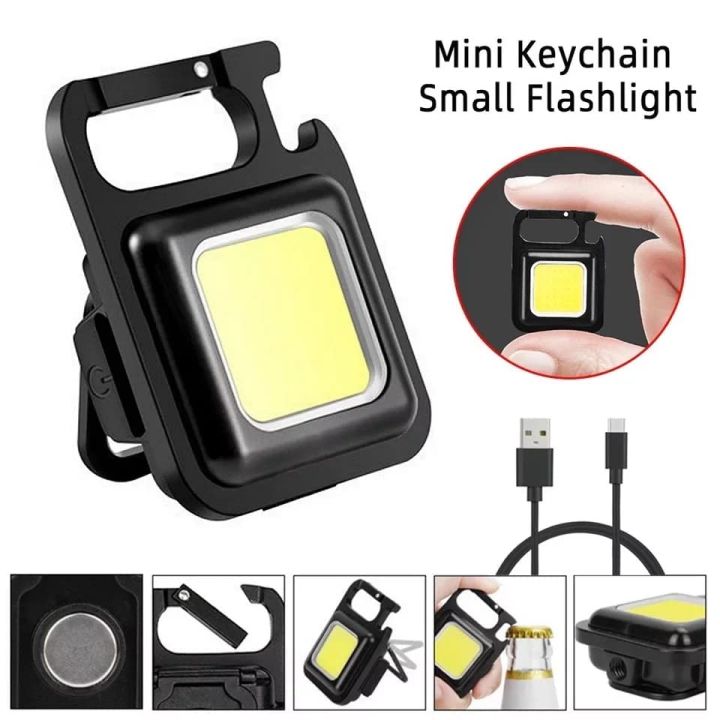 Mini led cob Keychain Torch cob Rechargeable Keychain Light Keychain ...