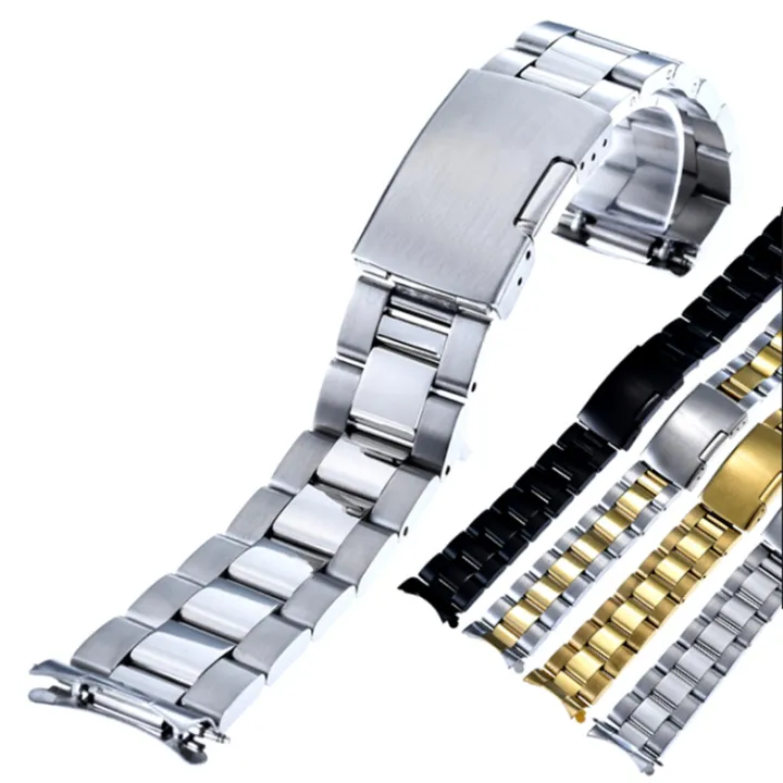 Three-bead diving solid stainless steel arc watch with medium glaze ...
