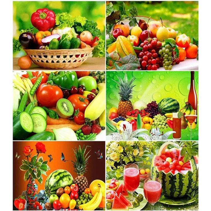 Full Round Diamond Painting Fruit 5D Diy Diamond Embroidery Grape ...