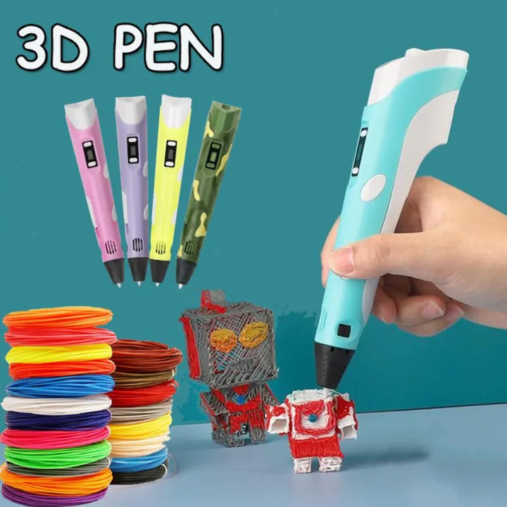 Viomicia 3D Pen With LCD Display 3d Pen For Kids Adapter, Scissors ...