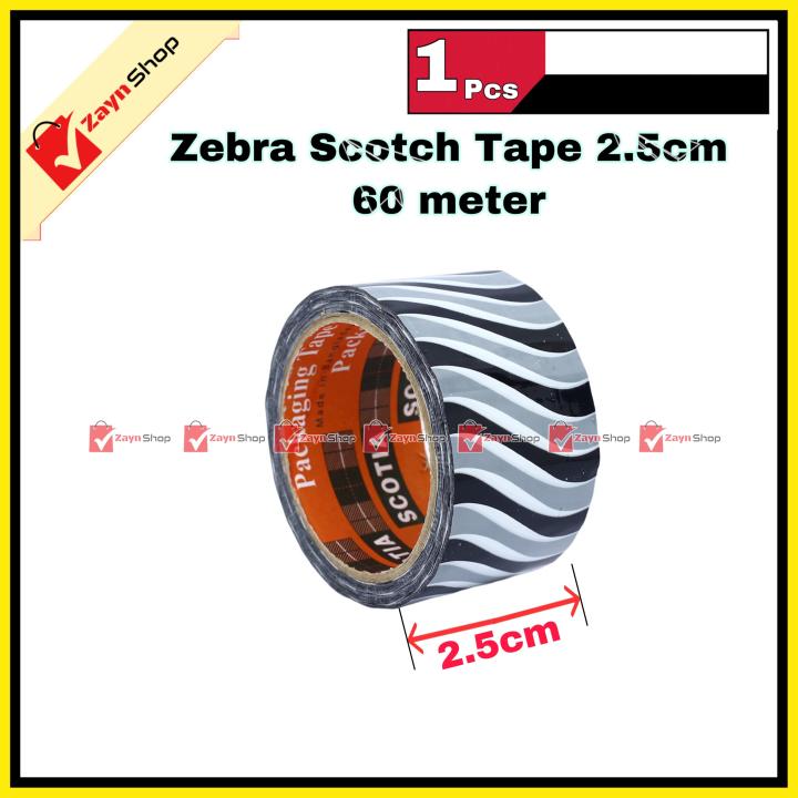Zebra Scotch Tape Black & White wide 2.5cm 60 meter 1pcs | Daraz.com.bd