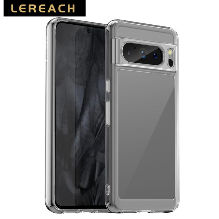 Lereach For Google Pixel 8 Pro 7A 7 Pro 6A Cover Fashion Transparent Luxury Soft border Mobile ...