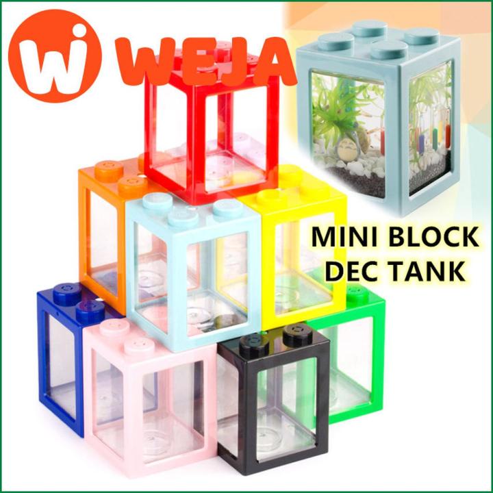 7 Colors Fish Tank Accessories Mini Aquarium Fish Tank Home Office Tea ...