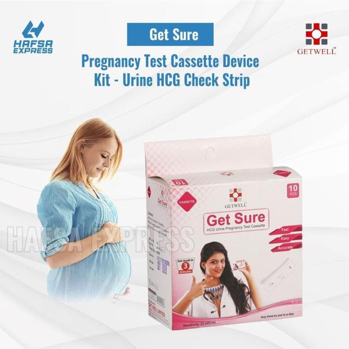Get Sure Pregnancy Test Cassette Device Kit - Urine HCG Check Strip (02 ...