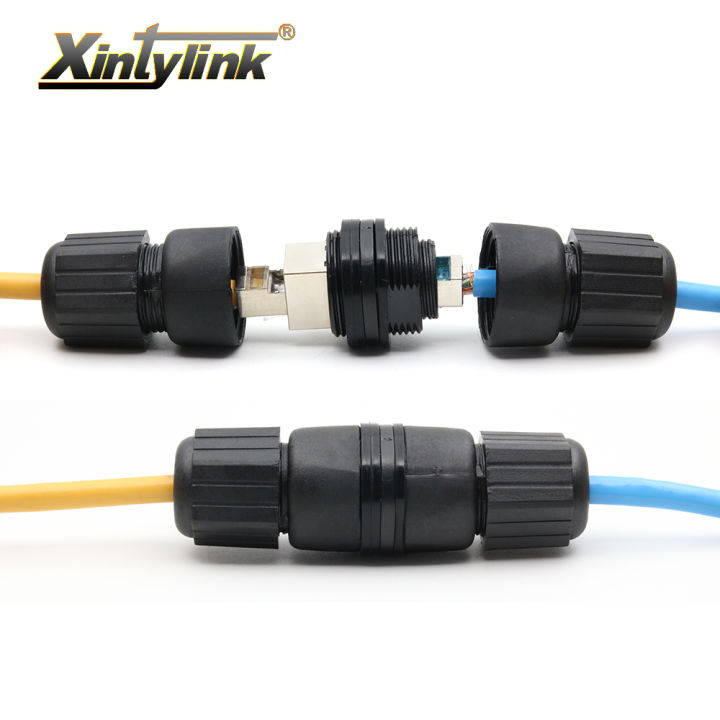 xintylink RJ45 connector waterproof utp stp cat6 socket M25 F/F female ...