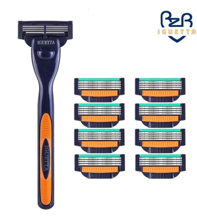 IGETTA Men‘s Shaving Blades 4 Layers Ultra-thin Induction Blade Safety ...
