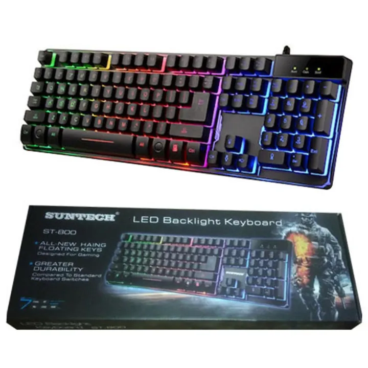 SUNTECH ST-800 Led Backlight RGB Gaming Keyboard | Daraz.com.bd