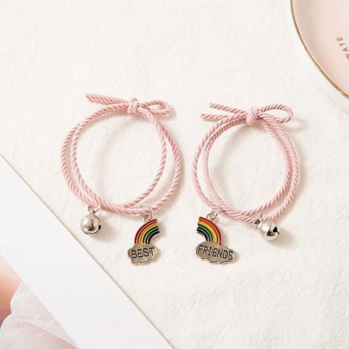 【VisioN Shop】2Pcs/Set Lovely Girl Best Friend Bracelet Friendship ...