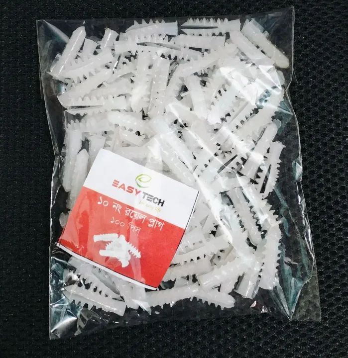 10 Number Plastic Royal Plug 1 inch White Rawl Plug Nylon Plug/wall ...