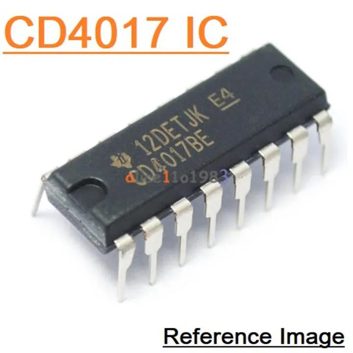 2Pcs- CD4017 CD4017BE CD-4017 4017 DIP-16 Pin Leads Dual In Package IC ...