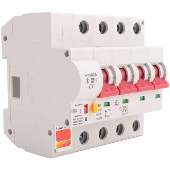 1 Piece Smart Circuit Breaker 80A WiFi Smart Circuit Breaker Automatic ...