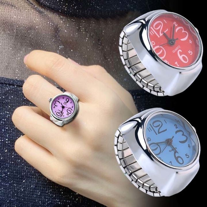 【Hengli jewelry story】Fashion Punk Watch Ring Couple Finger Watch Mini ...