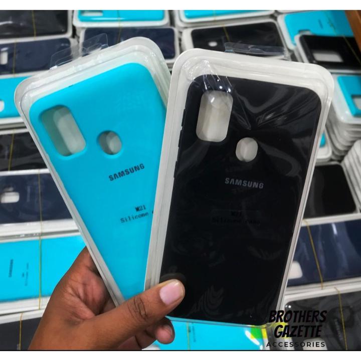 Samsung Galaxy M21 Luxurious Silicone Back Cover Soft Case for Samsung ...
