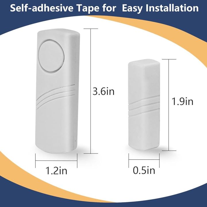 Door Window Wireless Burglar Alarm With Magnetic Sensor Home Safety ...