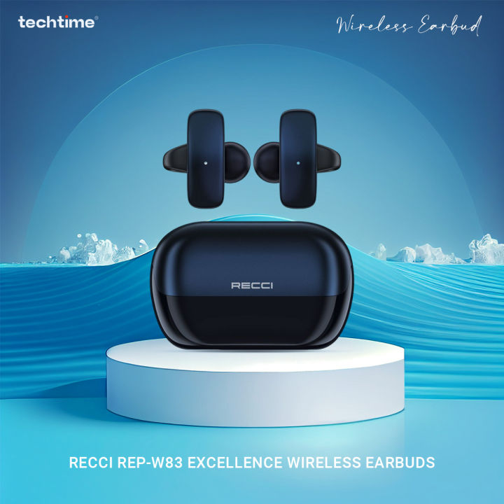 Recci REP-W83 ENC Earbud | Hi-Fi Sound | 16 Hours Music | Type-C | Water Resistance | 6 Months ...