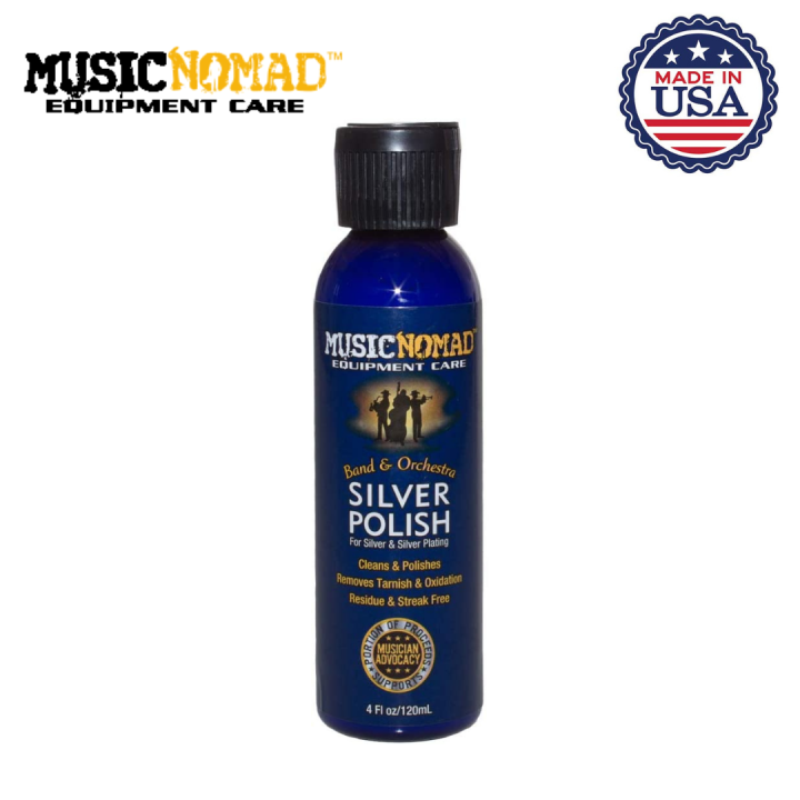 MusicNomad Silver Polish for Silver & Silver-Plated Instruments, 4 oz ...