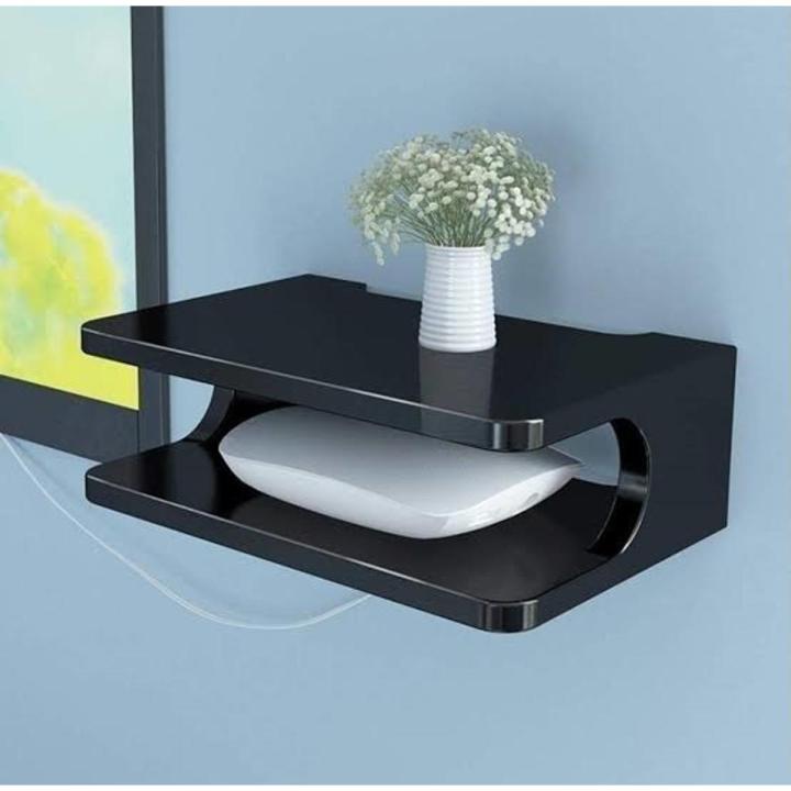 Wall Mount Wi-Fi Router Storage Paraphernalia Holder Set Top Box Stand ...