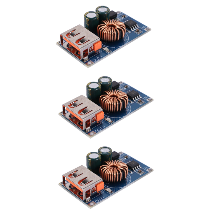 3X USB Dc Step-Down Module 12V/24V to Qc3.0 Fast Charge Mobile Phone ...