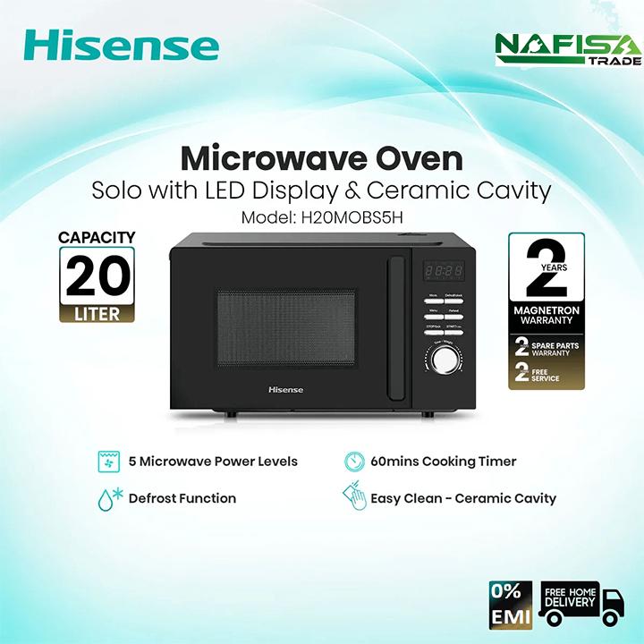 Hisense 20L Solo MWO with LED Display & Grey Cavity || H20MOBS5H with Free Delivery | Daraz.com.bd