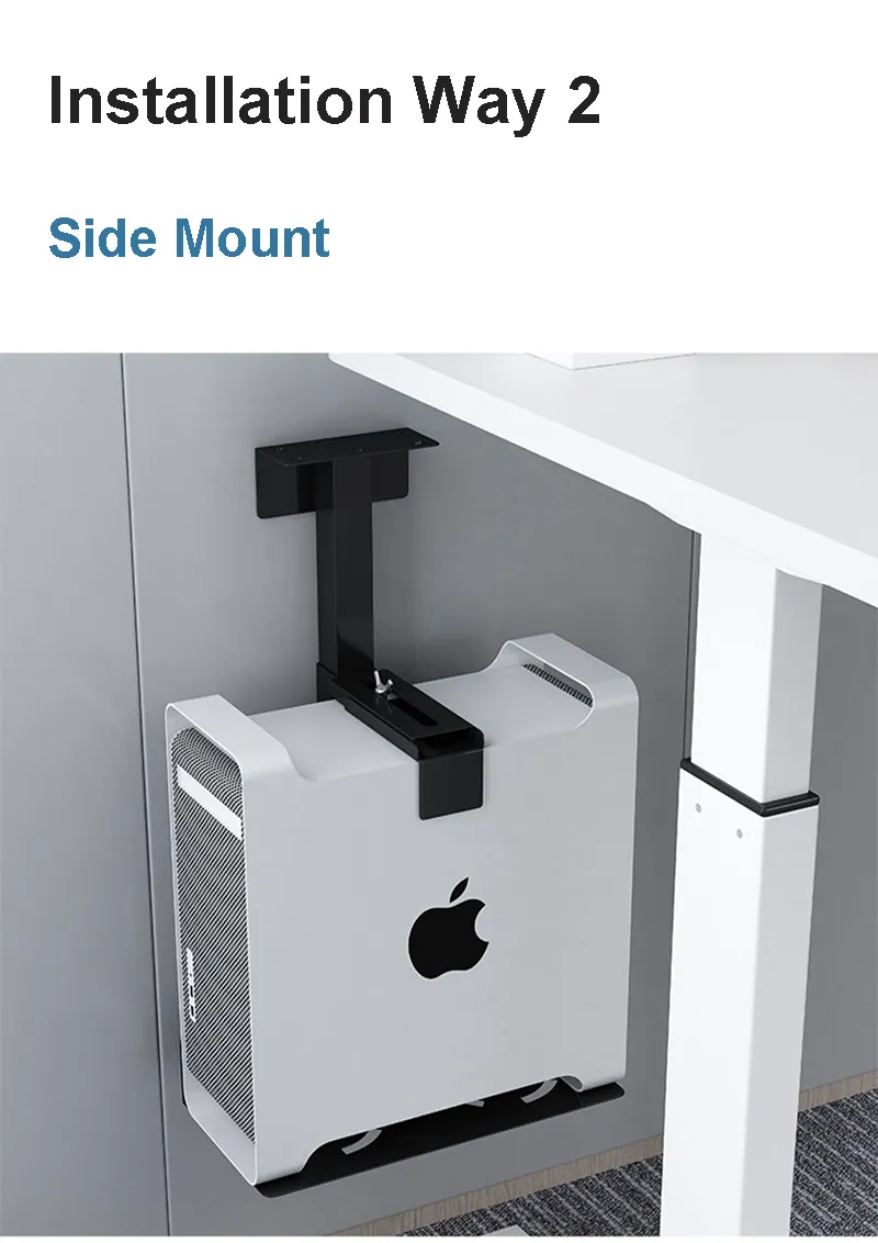 Universal PC Case Holder Under Desk Wall Side Mount CPU Stand ...