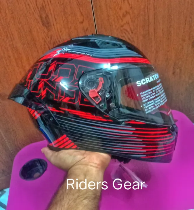 Studds Thunder D11 Black & Red Colour Fullface Helmet For Riding Bike ...