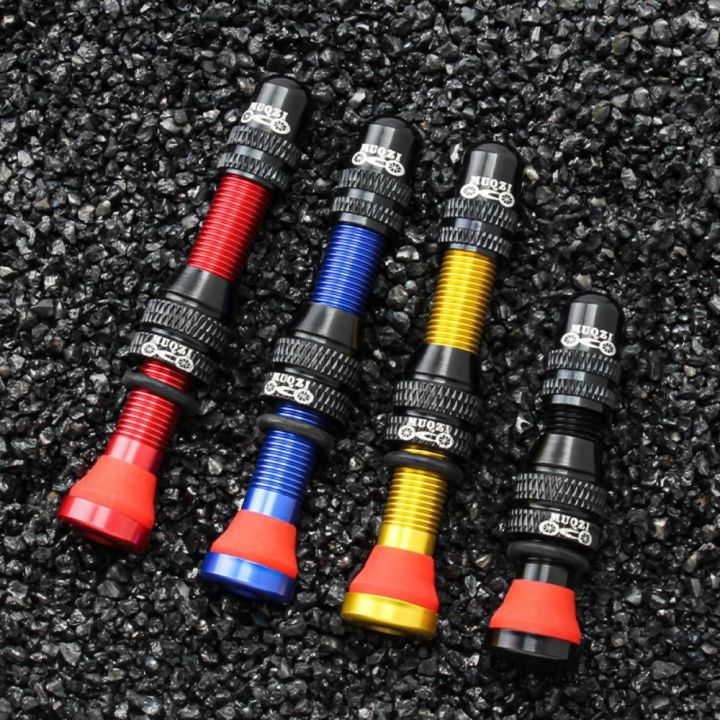 Set Tubeless Tyre Valv 40mm/60mm Bike Schrader Valve Aluminum Alloy ...