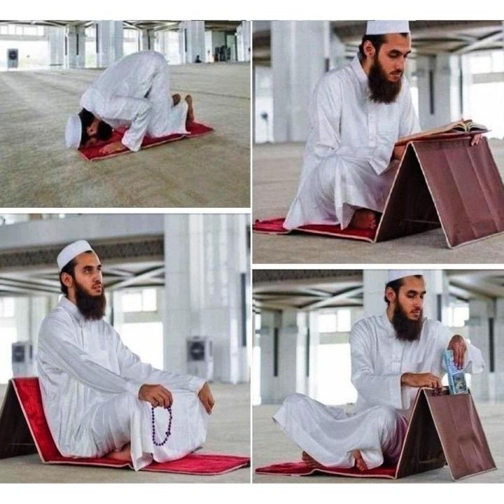 Muslim Prayer Mat Fold Backrest Janamaz Chair 2 in 1 | Daraz.com.bd