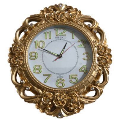 Wall clock gold beautiful radium button night vision Look new Stylish ...