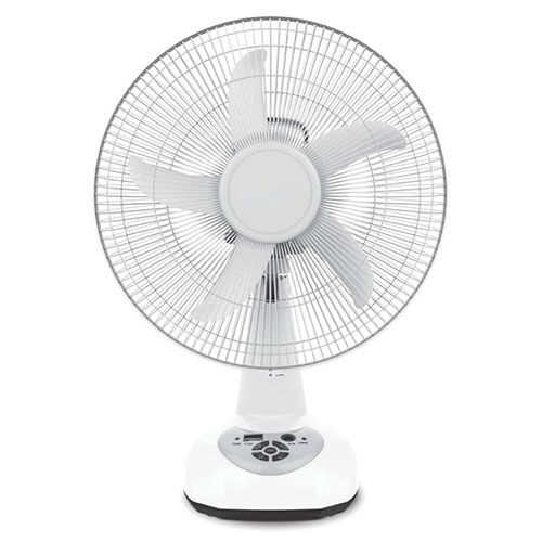 Defender 16 Inch PV-S8016 White Rechargeable Fan Desktop Table AC/DC ...