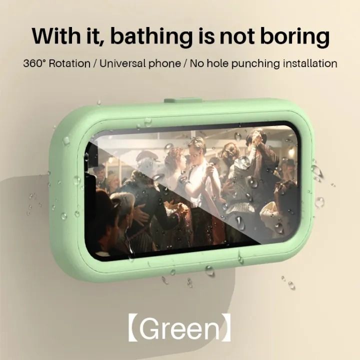 Bathroom waterproof mobile phone bracket without punching Bathroom wall ...