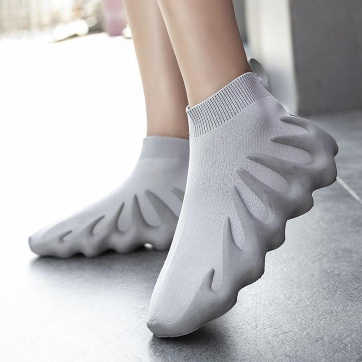 Soft Bottom Slip450Octopus Volcano Shoes High-Top Autumn Flat Dad Shoes ...