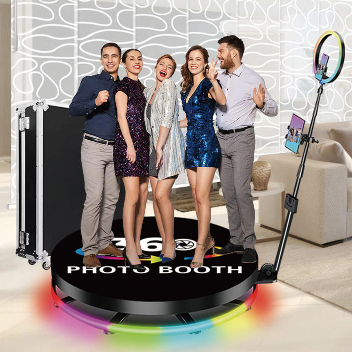 360 degree portable photo booth Fill light machine camera ipad selfie ...