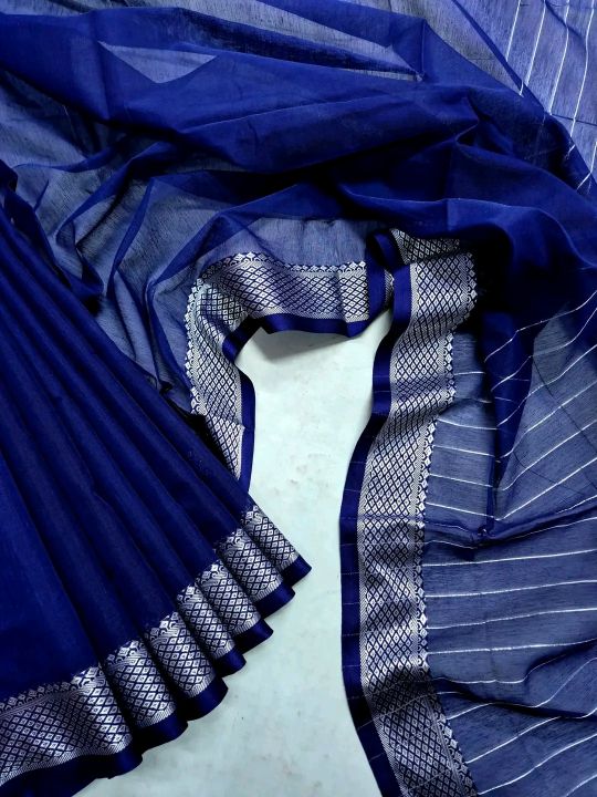 Fashionable Tangail Tat Arong Cotton Saree for Women | Daraz.com.bd