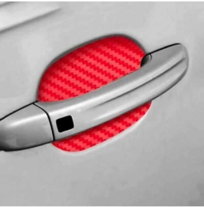 4pcs Universal Carbon Fiber Auto Car Door Handle Stickers Car Handle ...