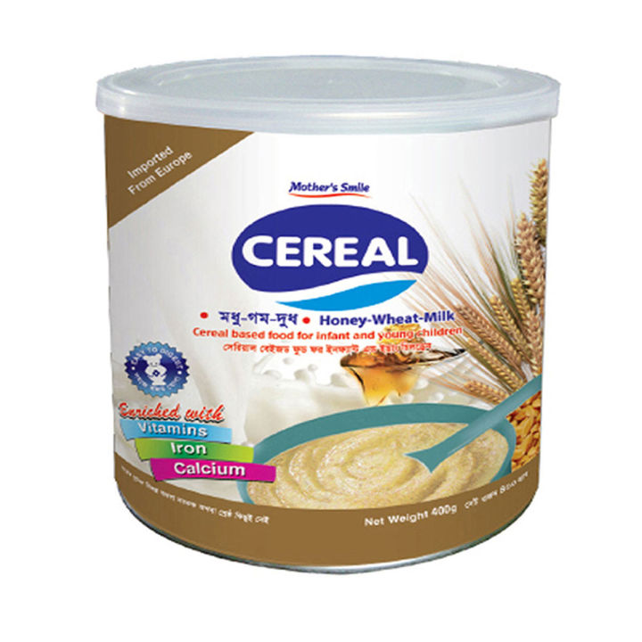 Mother's Smile - Honey - Wheat - Milk Cereal - 400gm | Daraz.com.bd