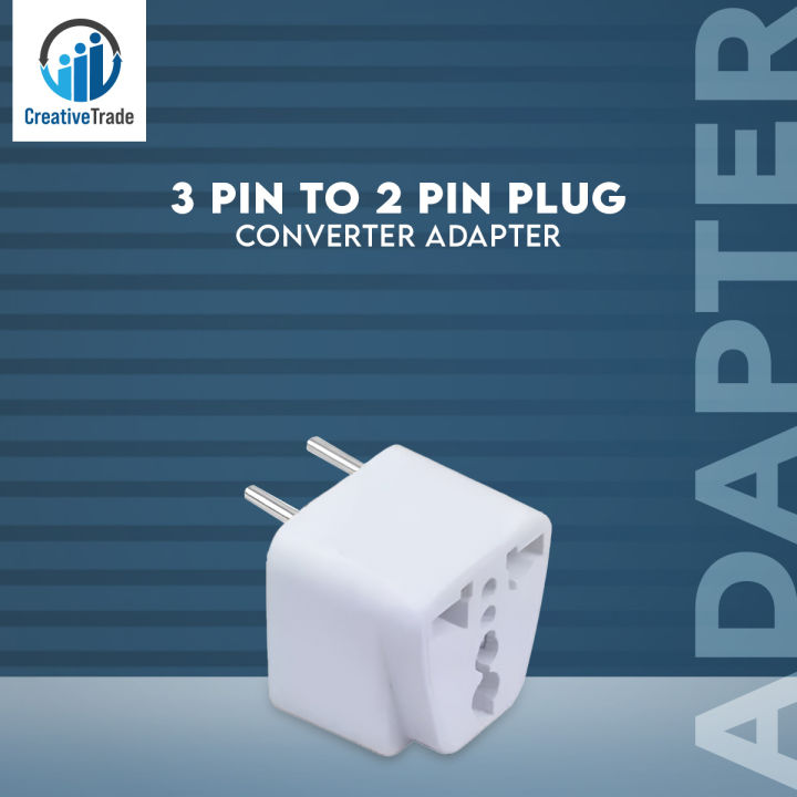 3 Pin To 2 Pin Plug Converter Adapter- AC Plug Converter | Daraz.com.bd