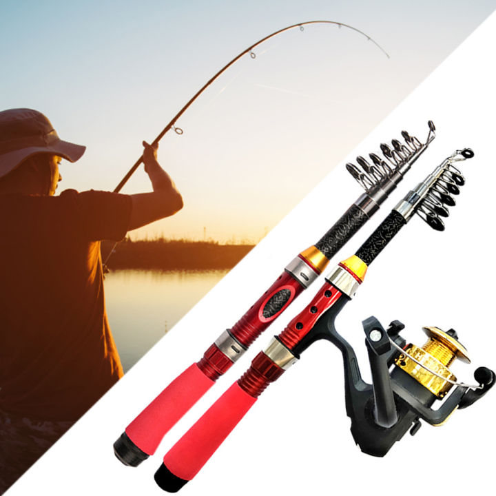 FG 1/1.2/1.5M Portable Retractable Fishing Rod Super Short Fiberglass ...