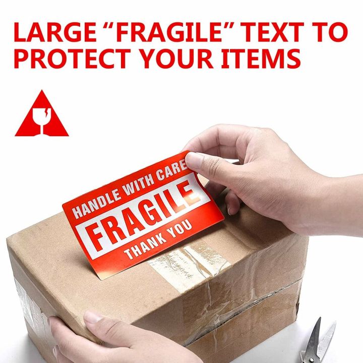 Fragile Handle with Care Sticker – Warning Label for Shipping Boxes ...