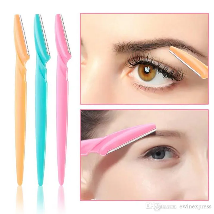 Lady Eyebrow Folding 3Pcs Shaver Shaper Razors Set - Facial Razor ...