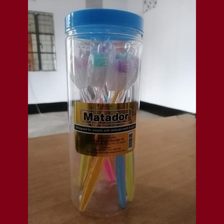 Matador toothbrush with cap- 12 pcs | Daraz.com.bd