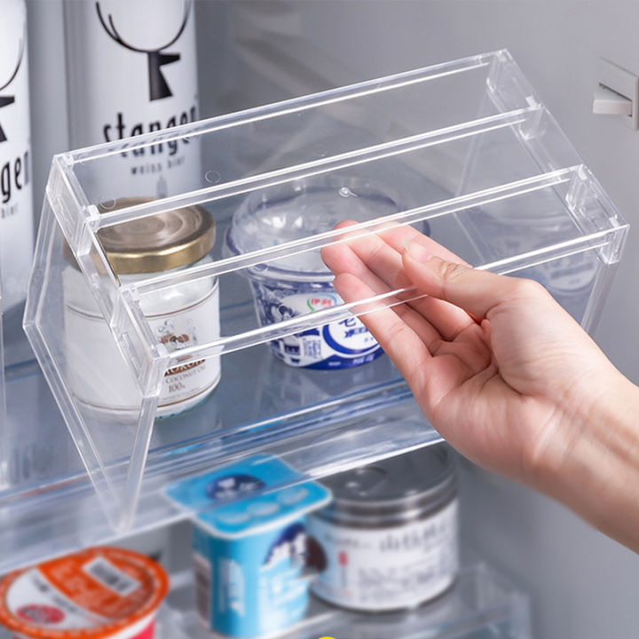 Transparent Refrigerator Organizers Storage Rack Fridge Layered ...