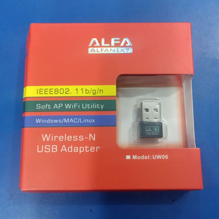 Mini USB Wireless Wifi Network Receiver Alfa uw06 Adapter Dong ...