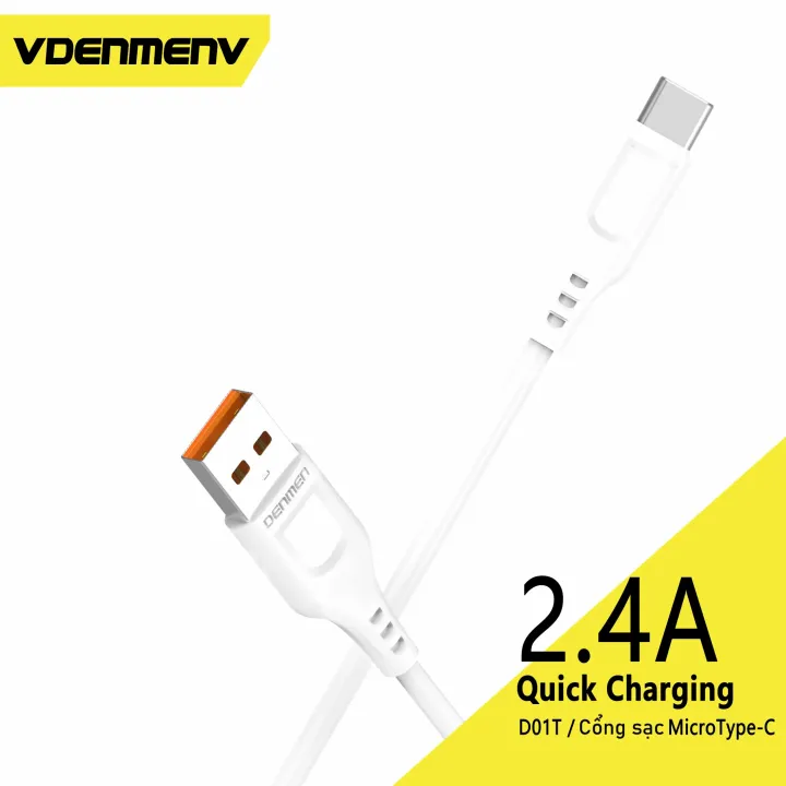 VDENMENV D01T 2.4A Data Cable 1Meter Type-C Fast Charging Cable | Daraz.com.bd